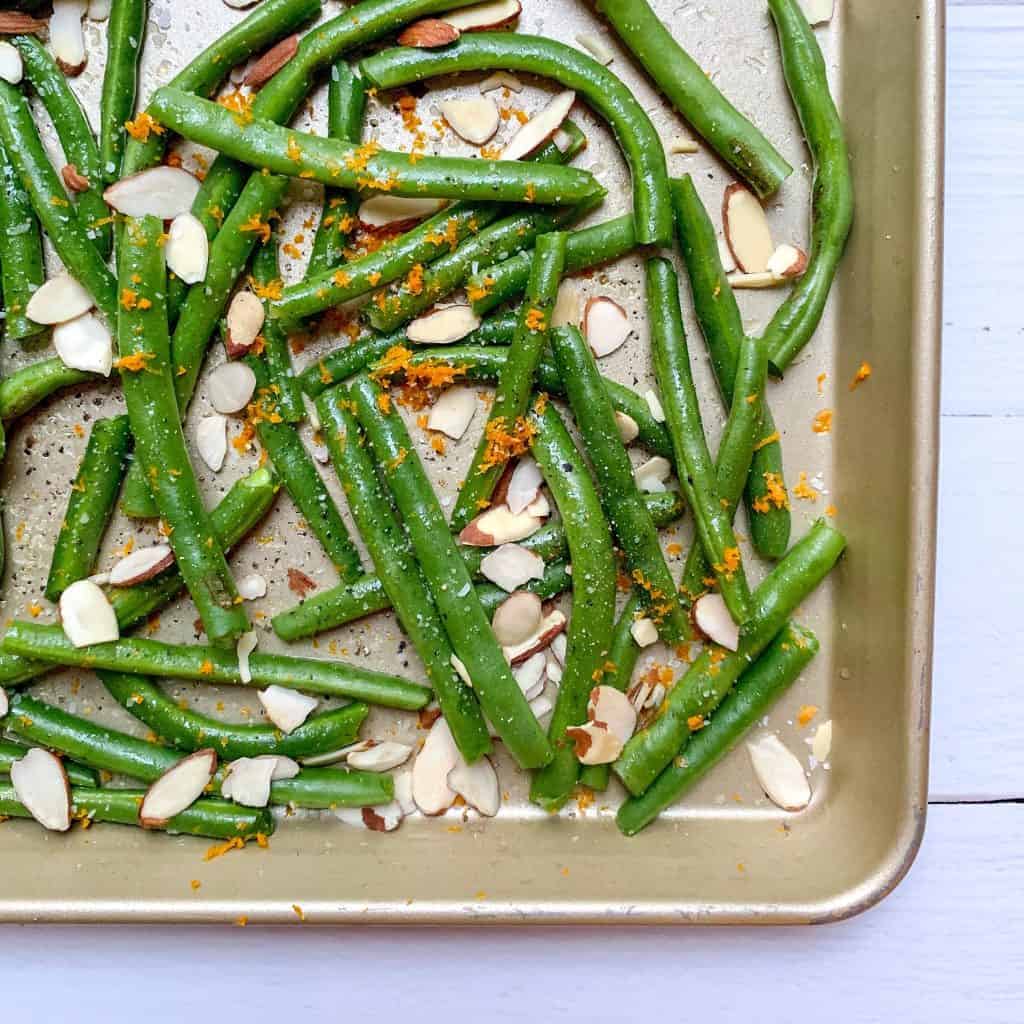 Orange Green Beans with Almonds | Worn Slap Out