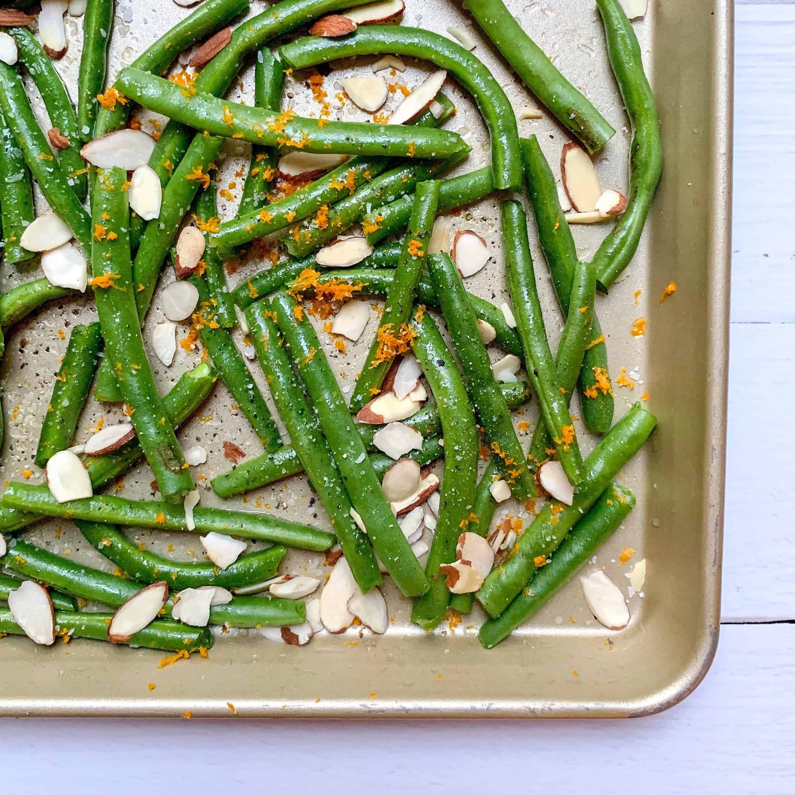 Orange Green Beans with Almonds | Worn Slap Out