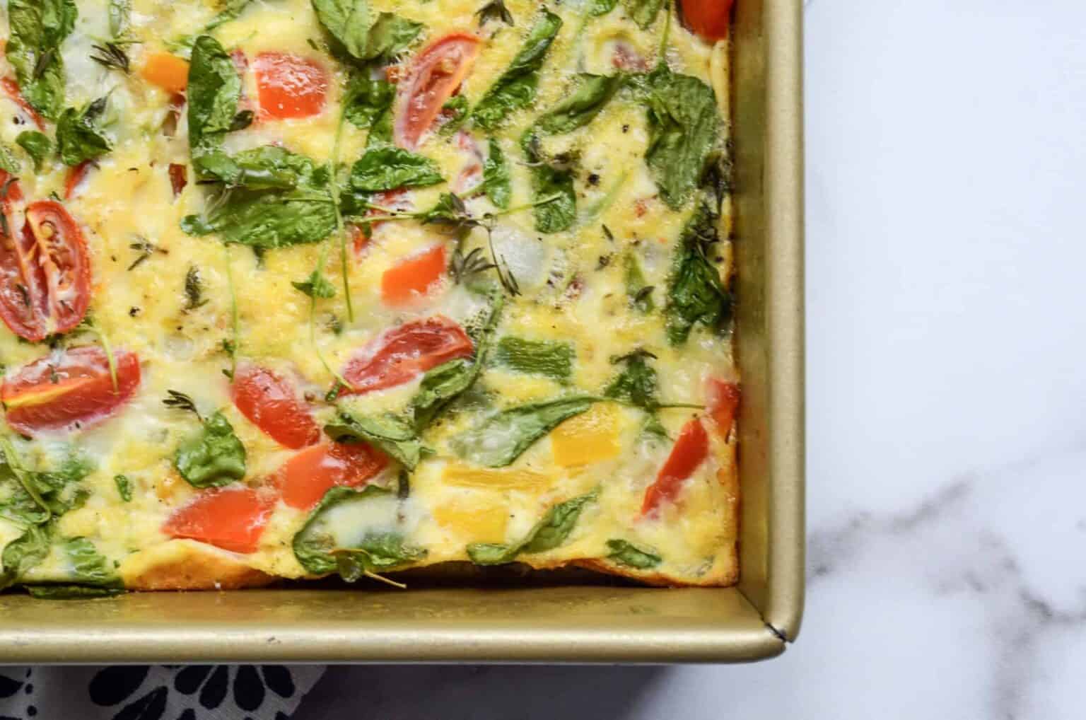 Healthy Egg and Vegetable Breakfast Bake | Worn Slap Out