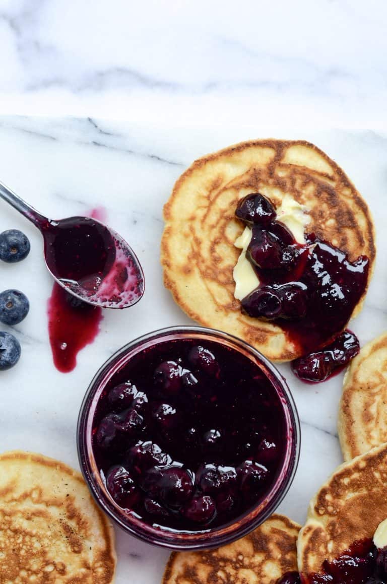 Quick Blueberry Maple Compote (with no refined sugar!) | Worn Slap Out