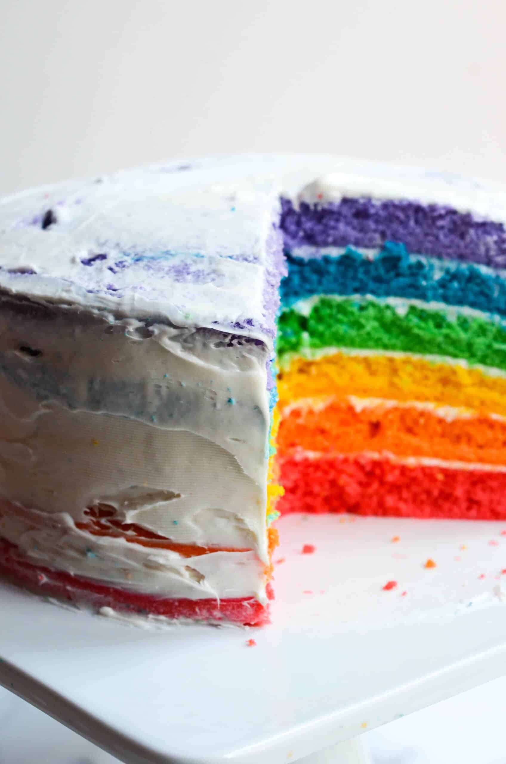Easy Rainbow Cake Recipe | Worn Slap Out