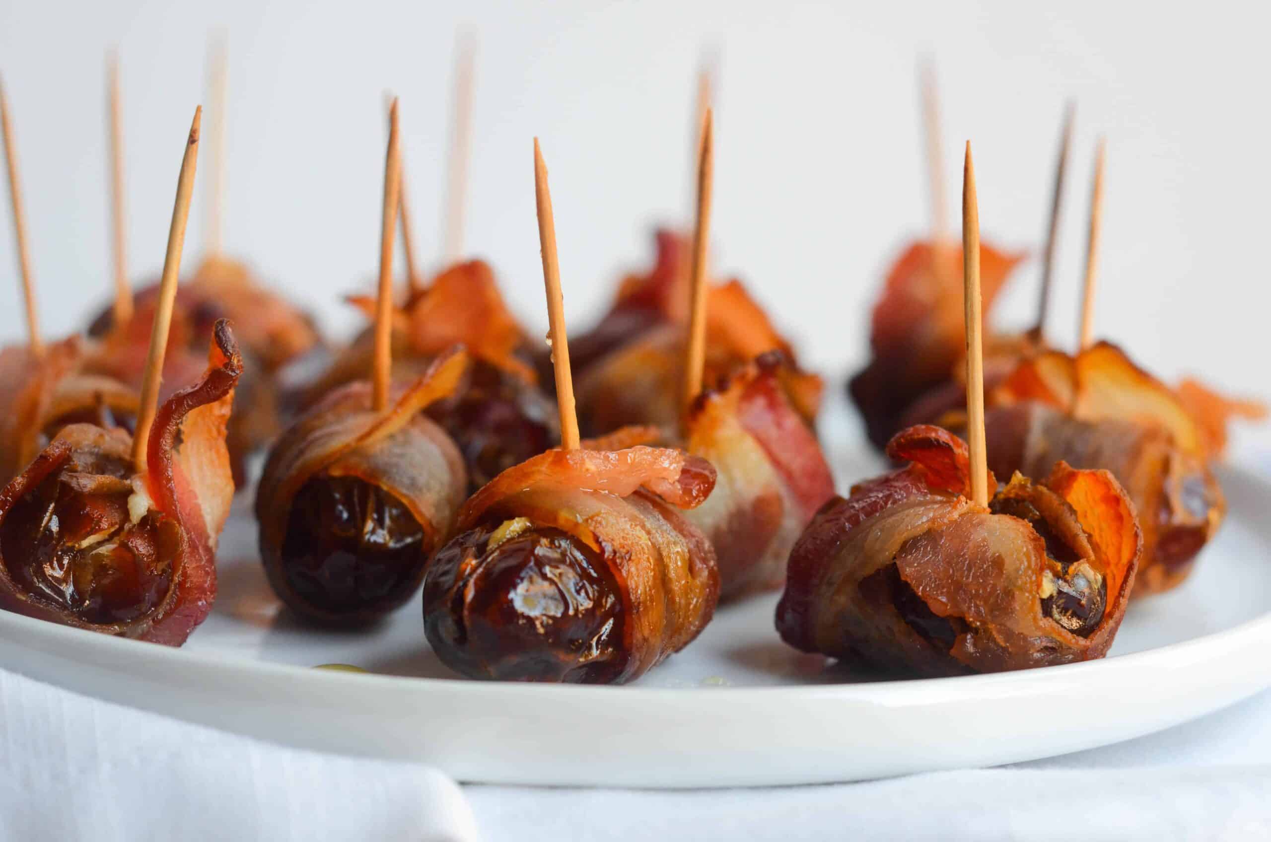Bacon Wrapped Dates with Goat Cheese & Honey | Worn Slap Out