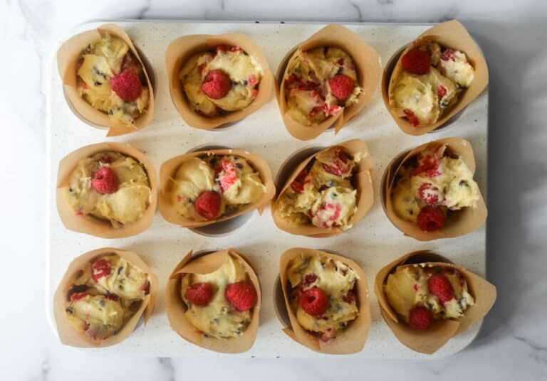 Raspberry Chocolate Chip Muffins - Worn Slap Out