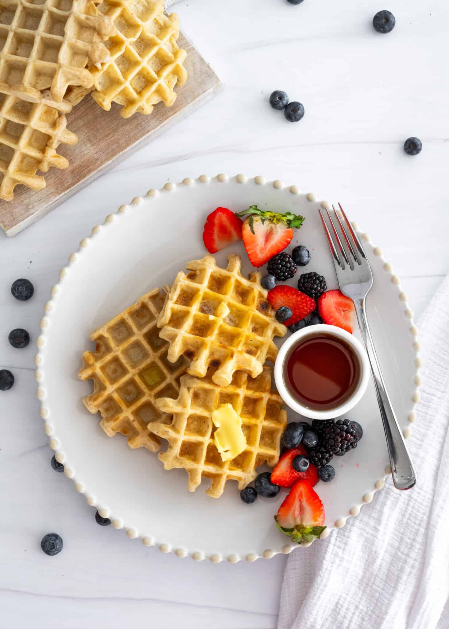 Homemade Belgian Waffles with Egg Whites | Worn Slap Out