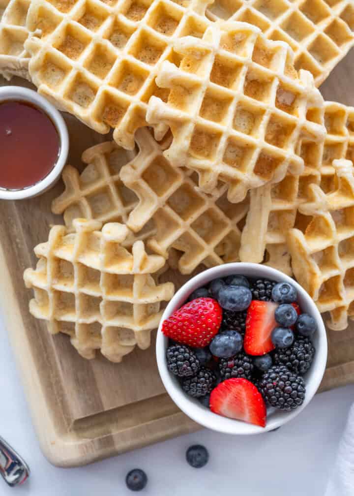 Homemade Belgian Waffles with Egg Whites - Worn Slap Out
