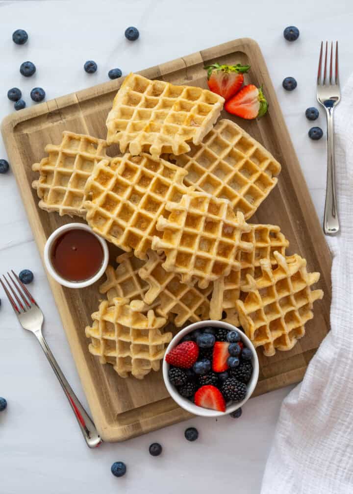 Homemade Belgian Waffles with Egg Whites - Worn Slap Out
