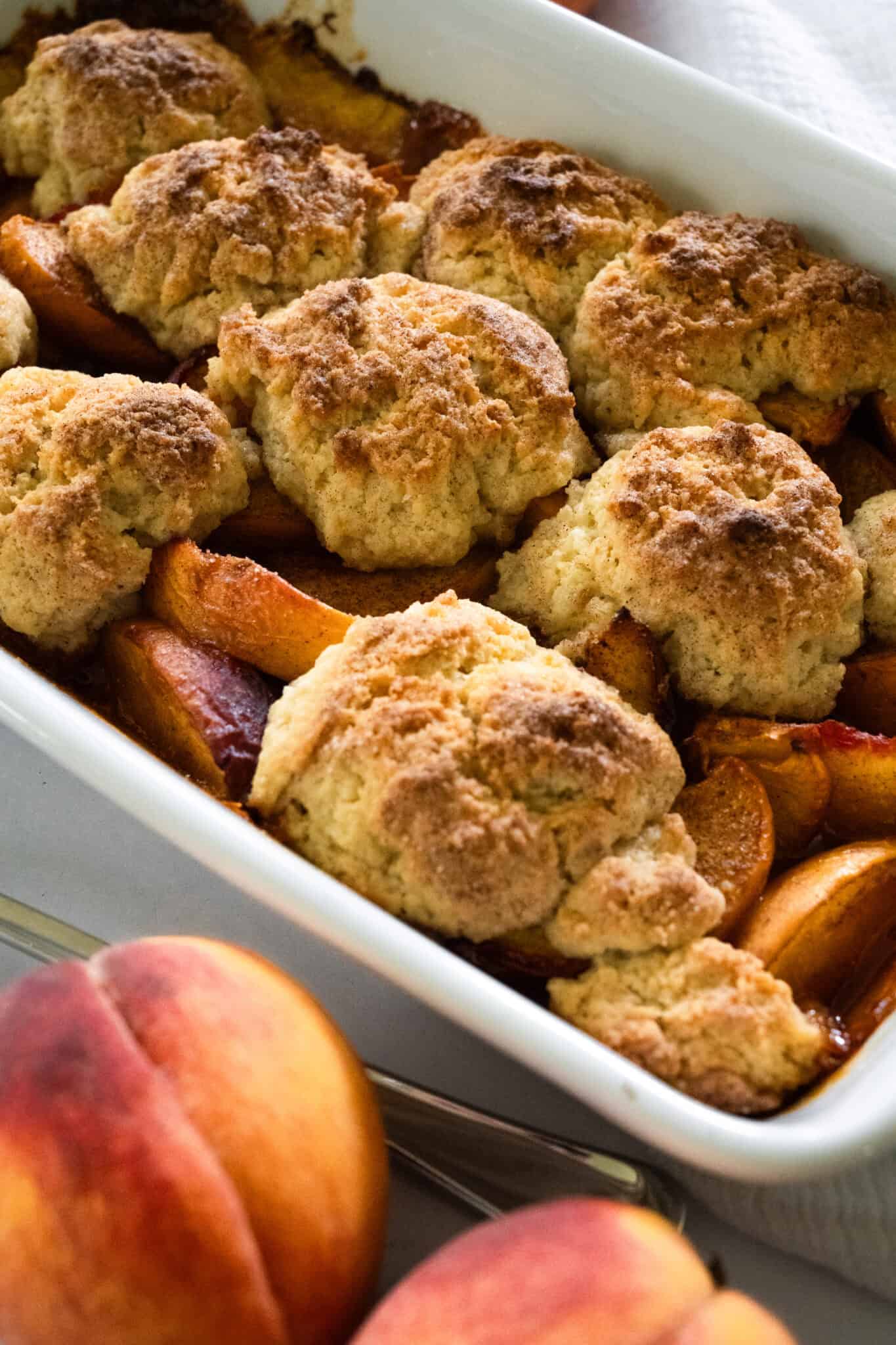 Fresh Southern Peach Cobbler - Worn Slap Out
