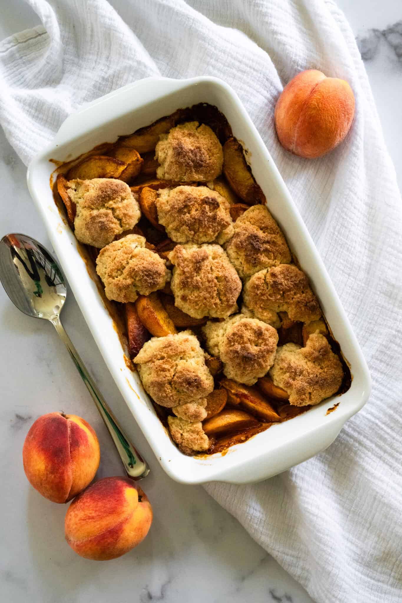Fresh Southern Peach Cobbler - Worn Slap Out