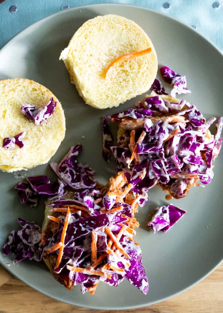 Simple and Healthy Purple Cabbage Slaw | Worn Slap Out