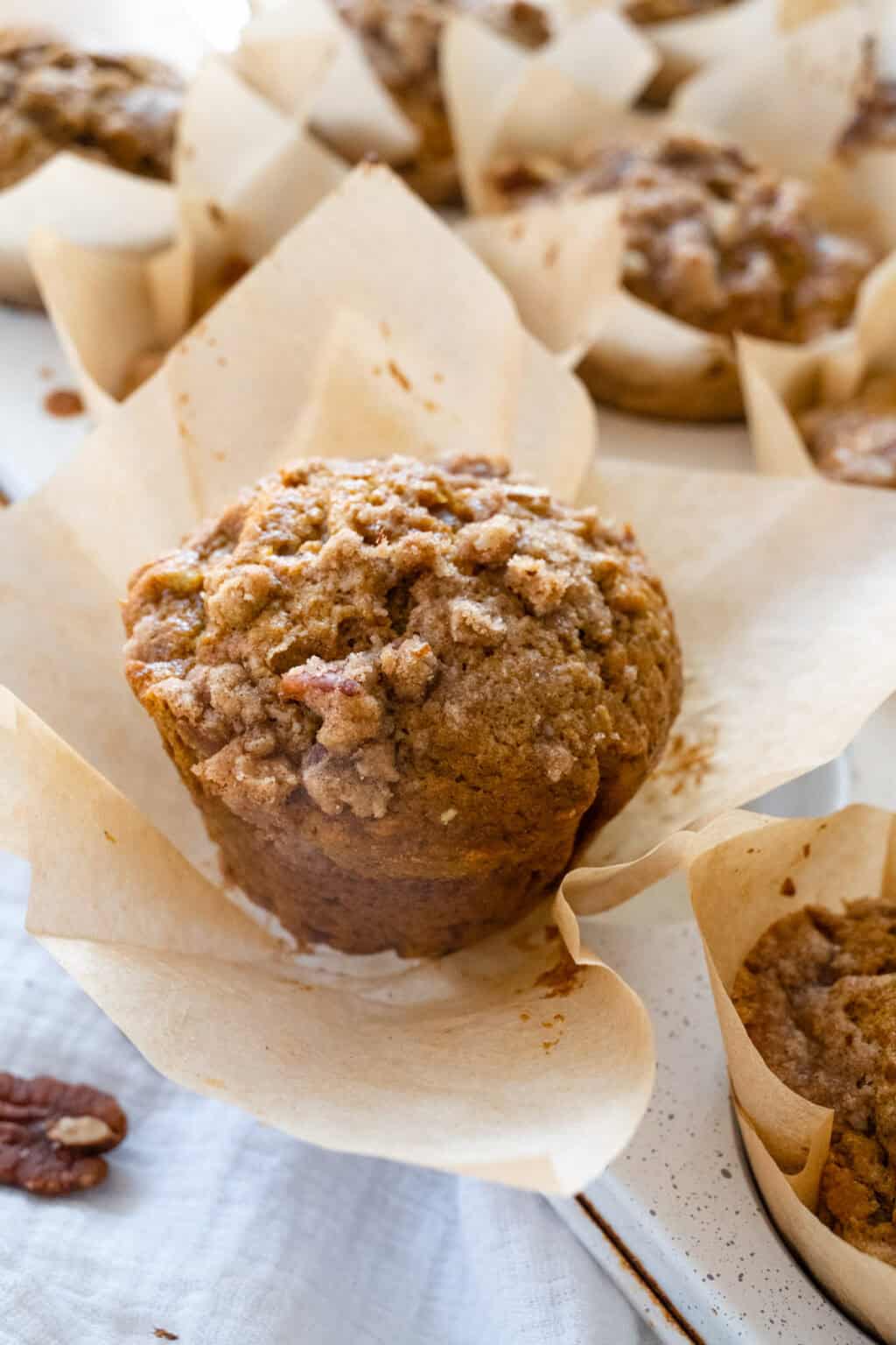 My Favorite Pumpkin Muffins with Pecan Streusel | Worn Slap Out
